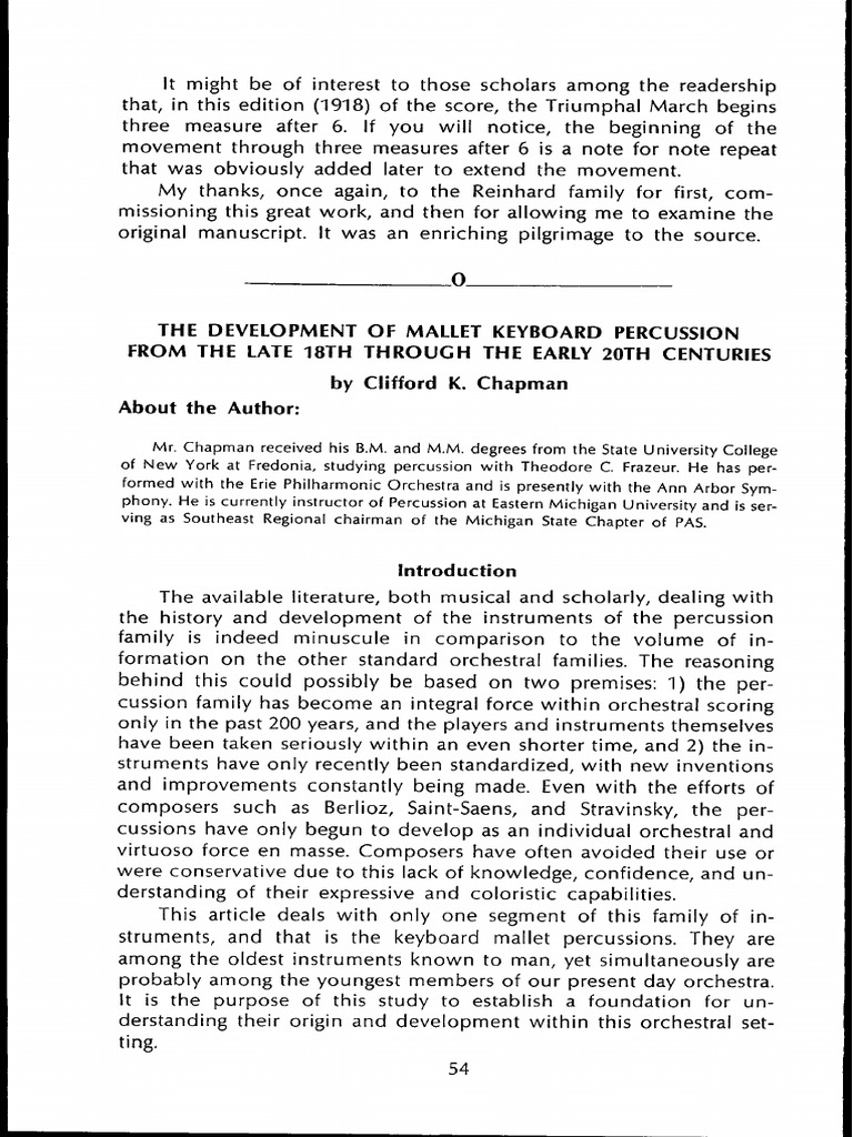 History of Mallet Keyboard Percussion | PDF | Orchestras | Musical ...