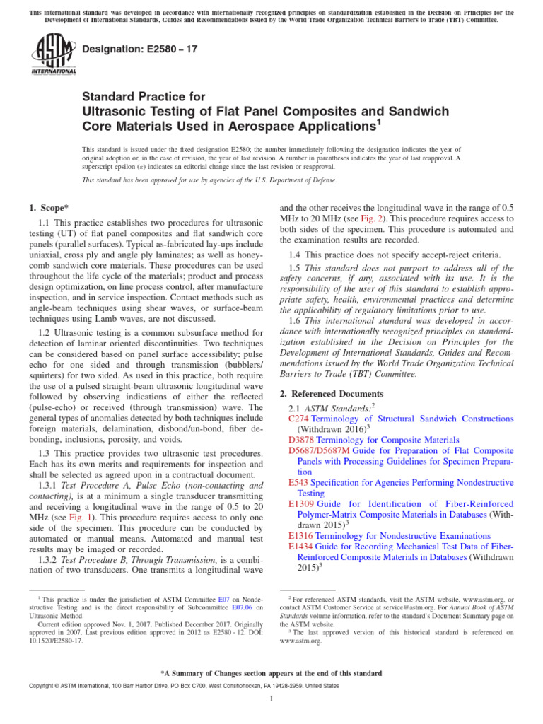 Ultrasonic Testing of Aerospace Composites | PDF | Nondestructive ...