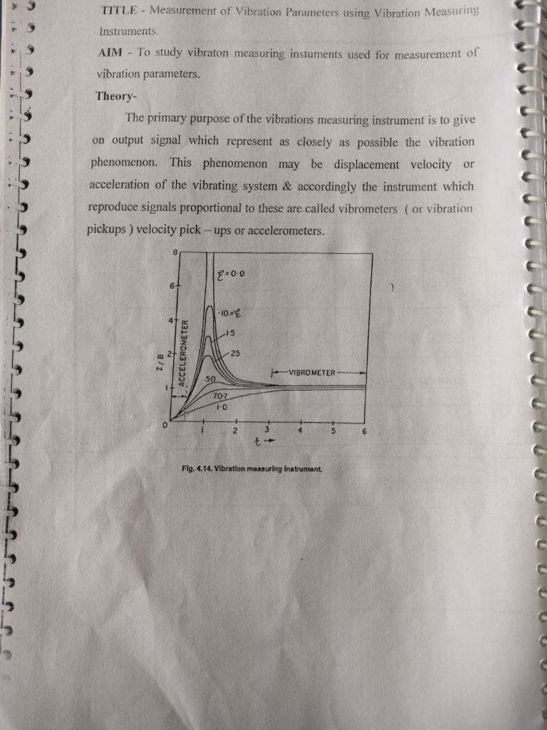 Measurement of Vibration Parameters Using Vibration Measuring ...