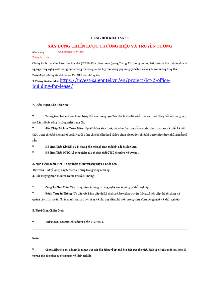 MKT Plan Brief | PDF
