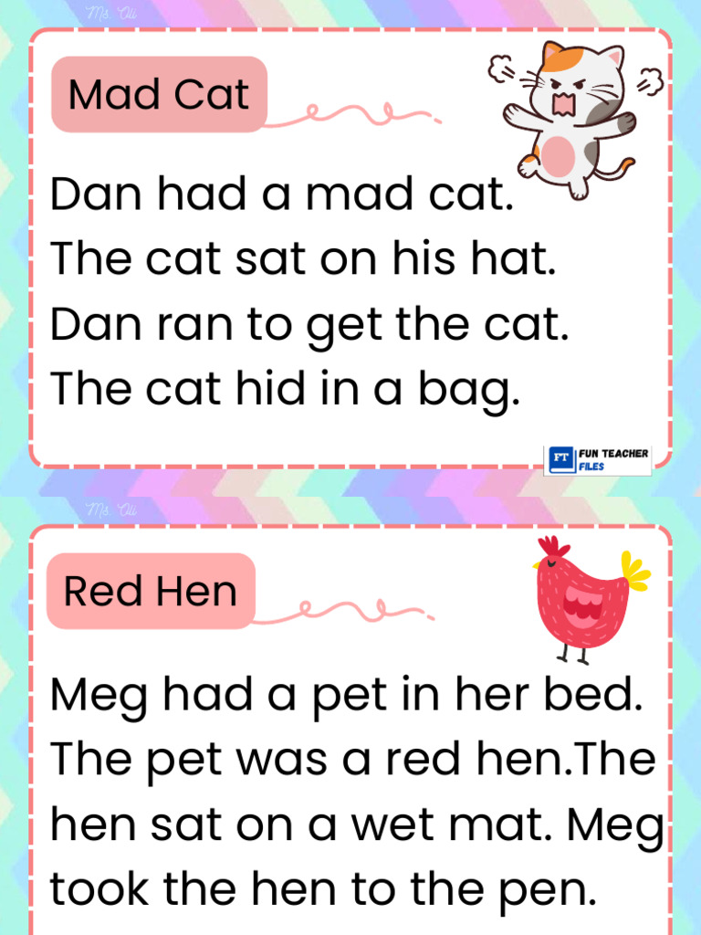 CVC Reading Passages for Kids | PDF