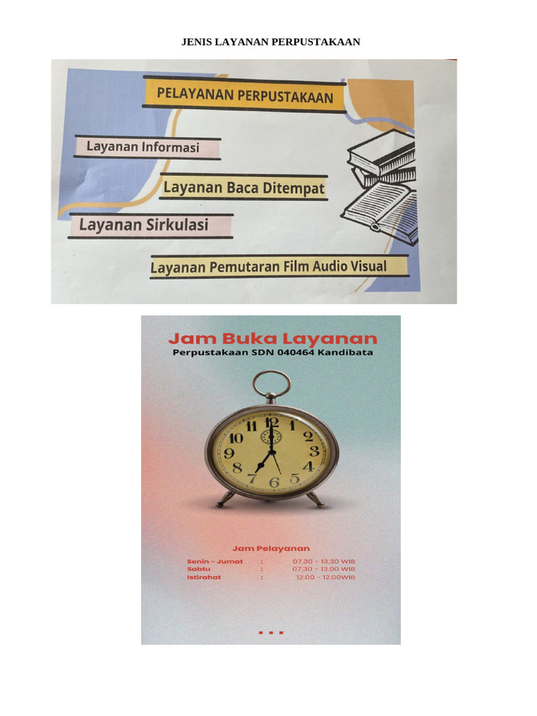 3.1.1 Jenis Layanan Perpustakaan | PDF