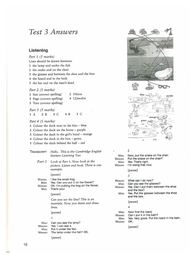 Test 3 Starters 9 Keys | PDF