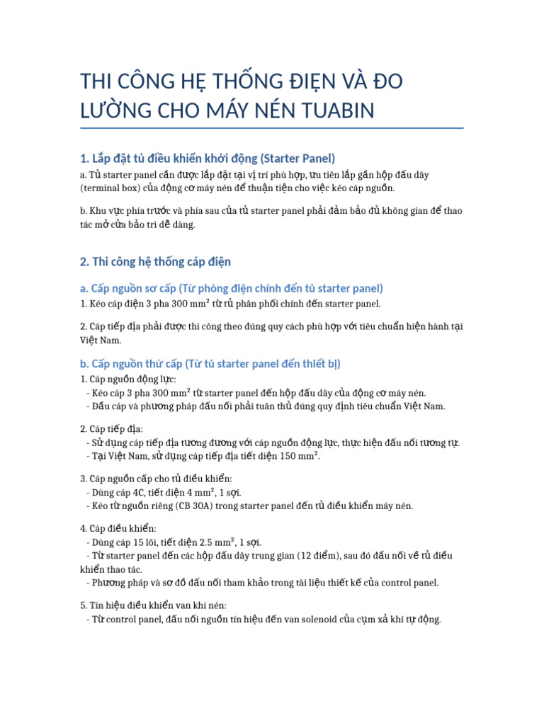 Thi Cong He Thong Dien Va Do Luong | PDF