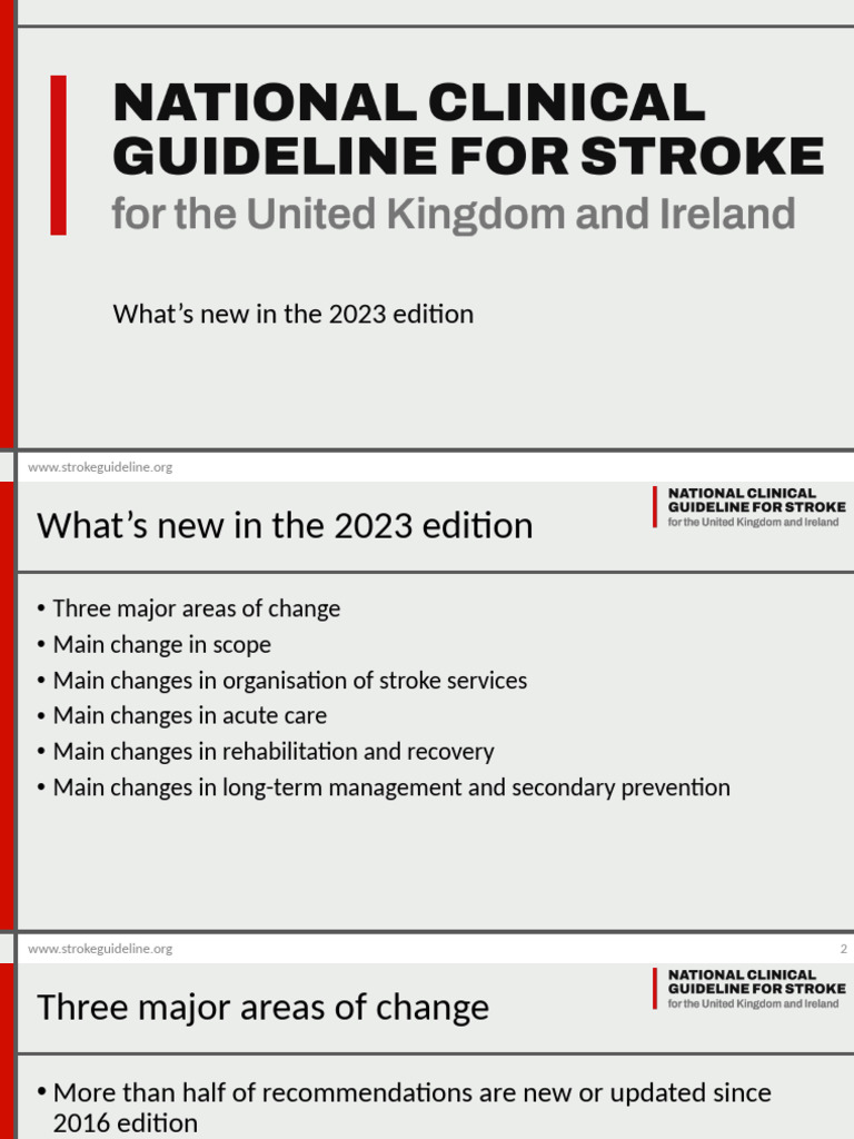 2023 Stroke Guidelines Overview | PDF | Stroke | Physical Therapy