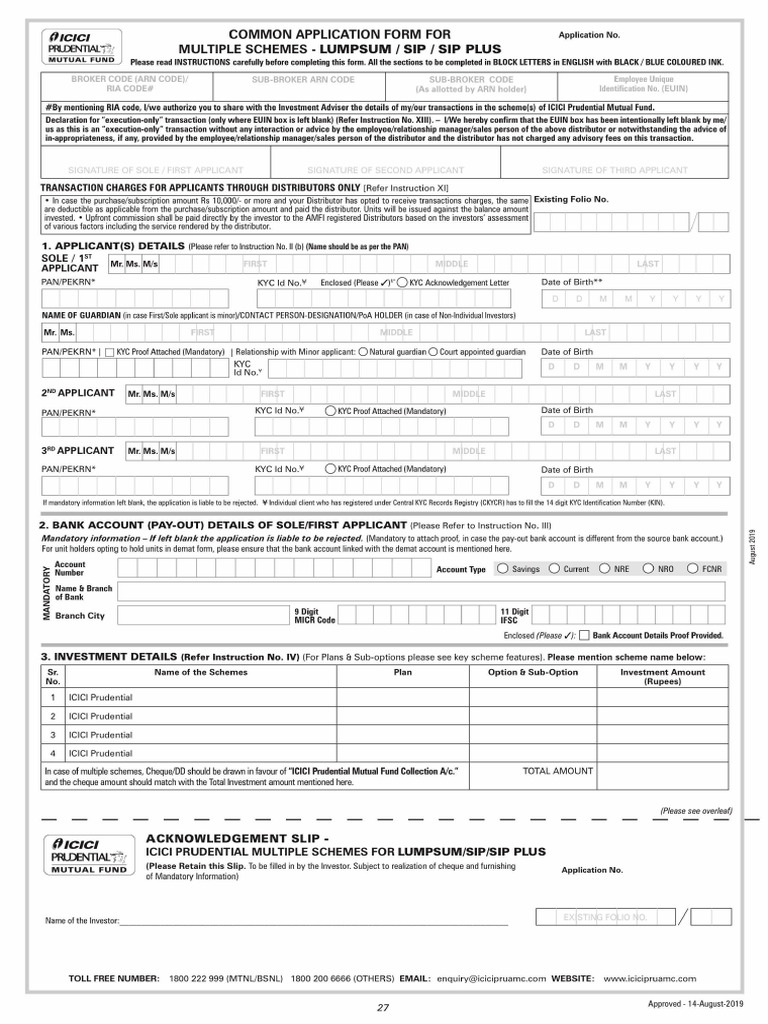 Common Application Cum Sip Mandate Form | PDF