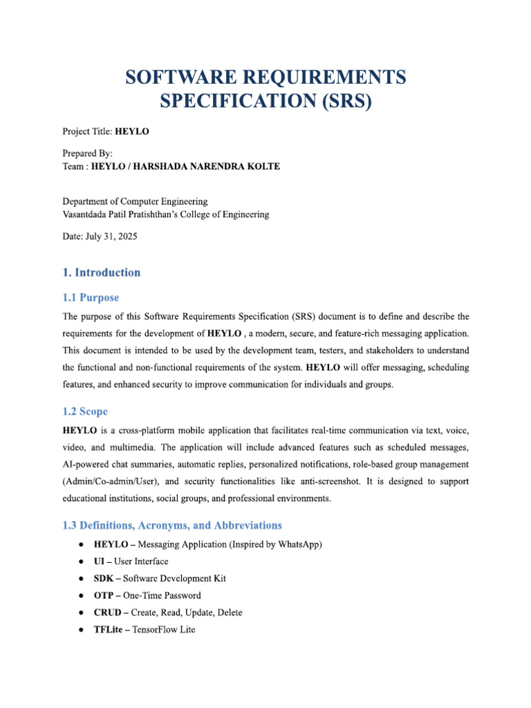 SRS Sample | PDF