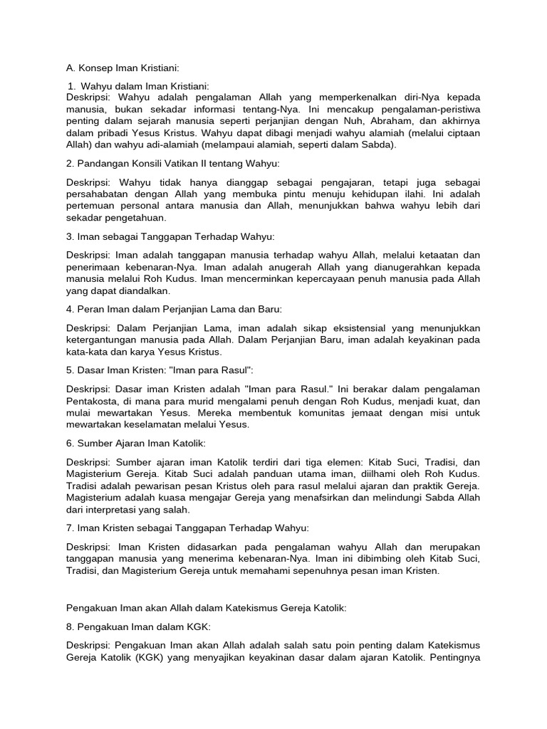 Iman Kristiani dan Wahyu dalam Kehidupan | PDF