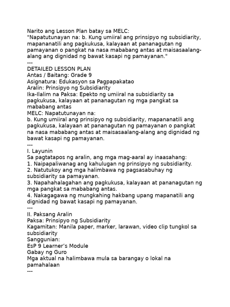 Narito Ang Lesson Plan | PDF
