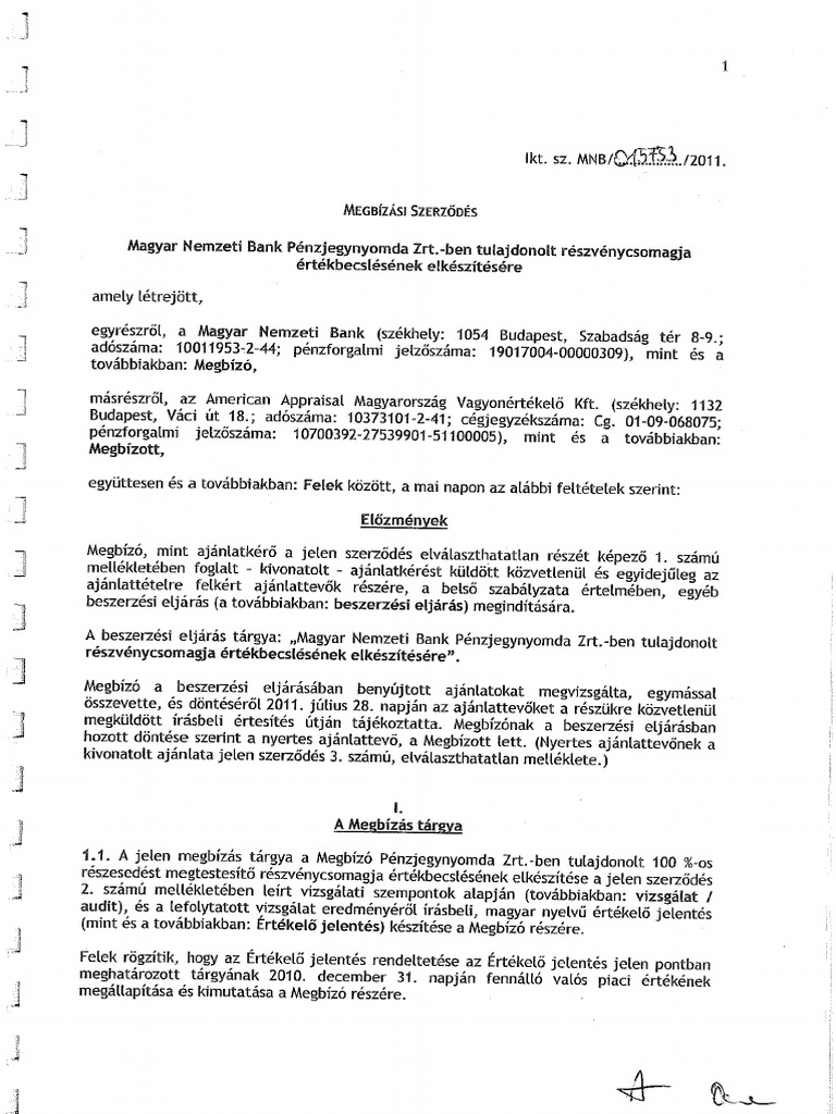 Szerzodes Kbe 000061 2011 | PDF