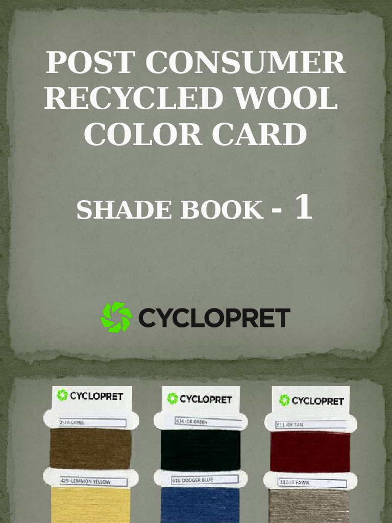 Color Shade _ Post Consumer Wool Book 1 | PDF