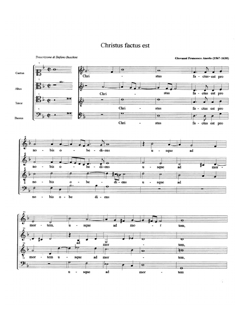 ANERIO, F, Christus Factus Est | PDF