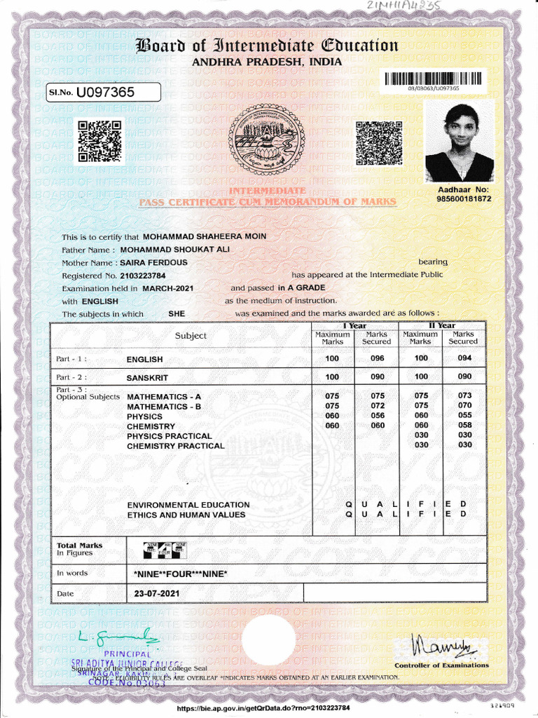 Mohammad Shaheera Moin-2 | PDF