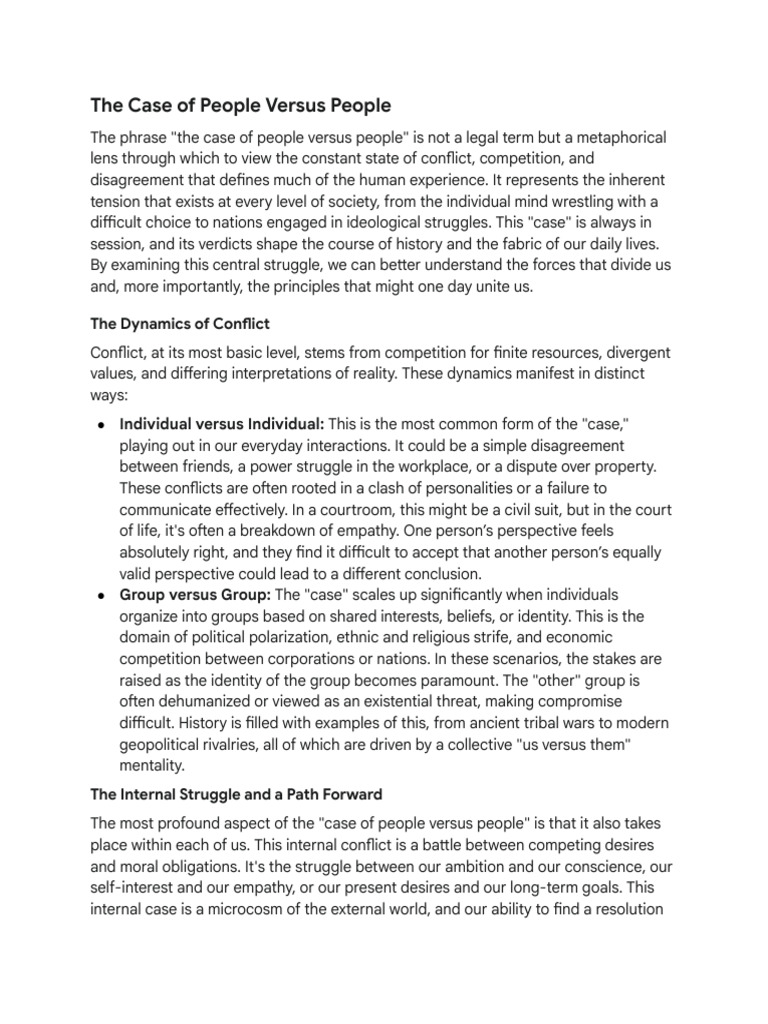 Understanding Human Conflict Dynamics | PDF | Liberal Arts Education ...