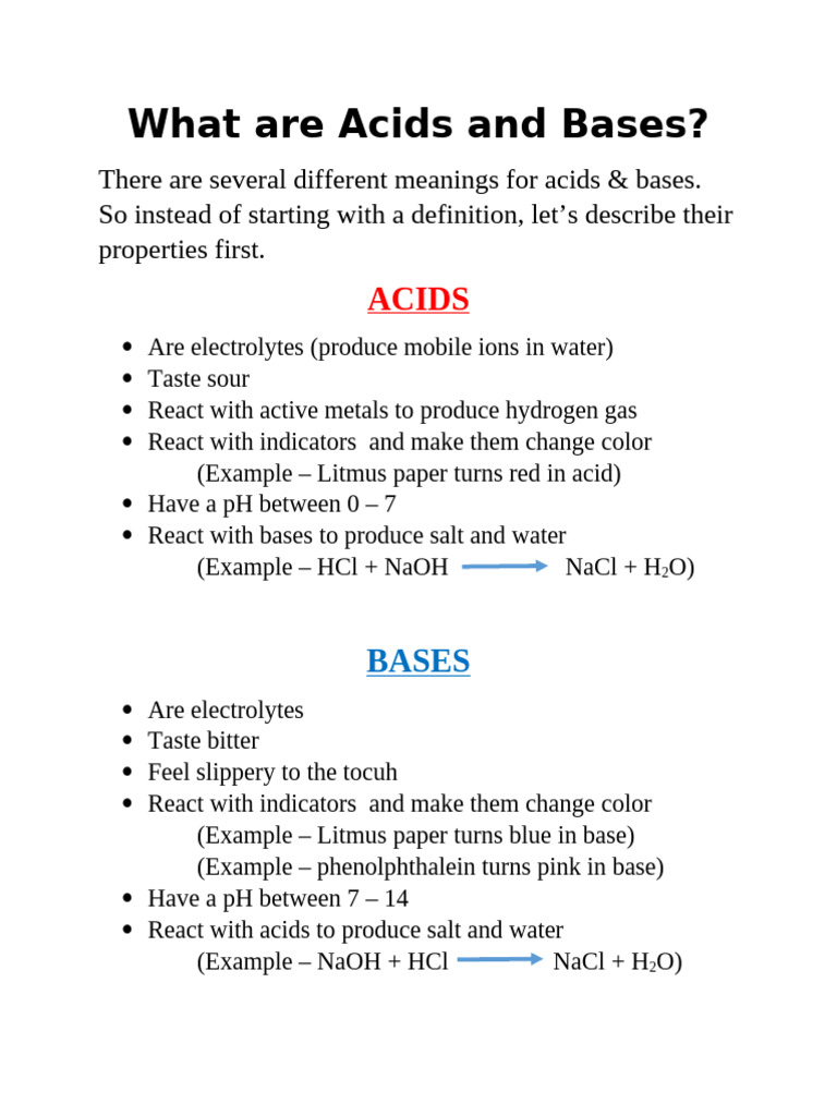 Understanding Acids and Bases | PDF | Acid | Ph