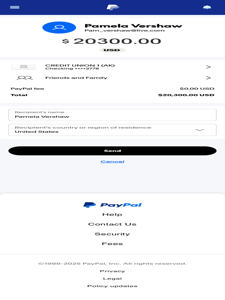 PayPal Send Money Preview 6 | PDF