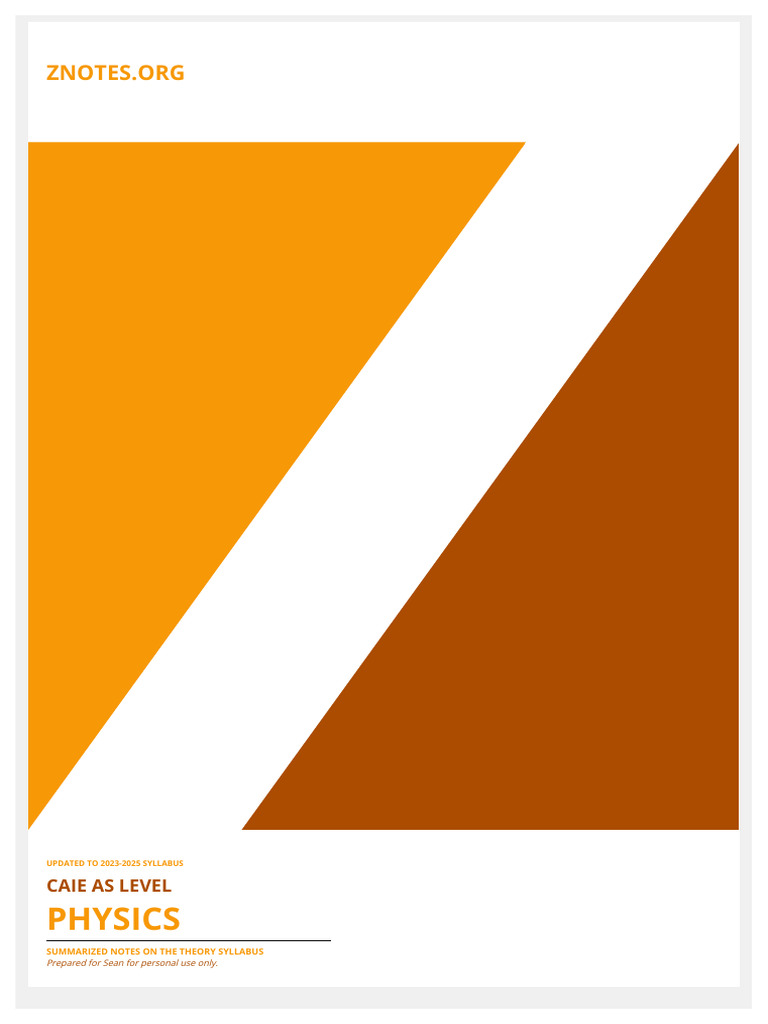 CAIE As Level Physics Theory | PDF | Force | Collision