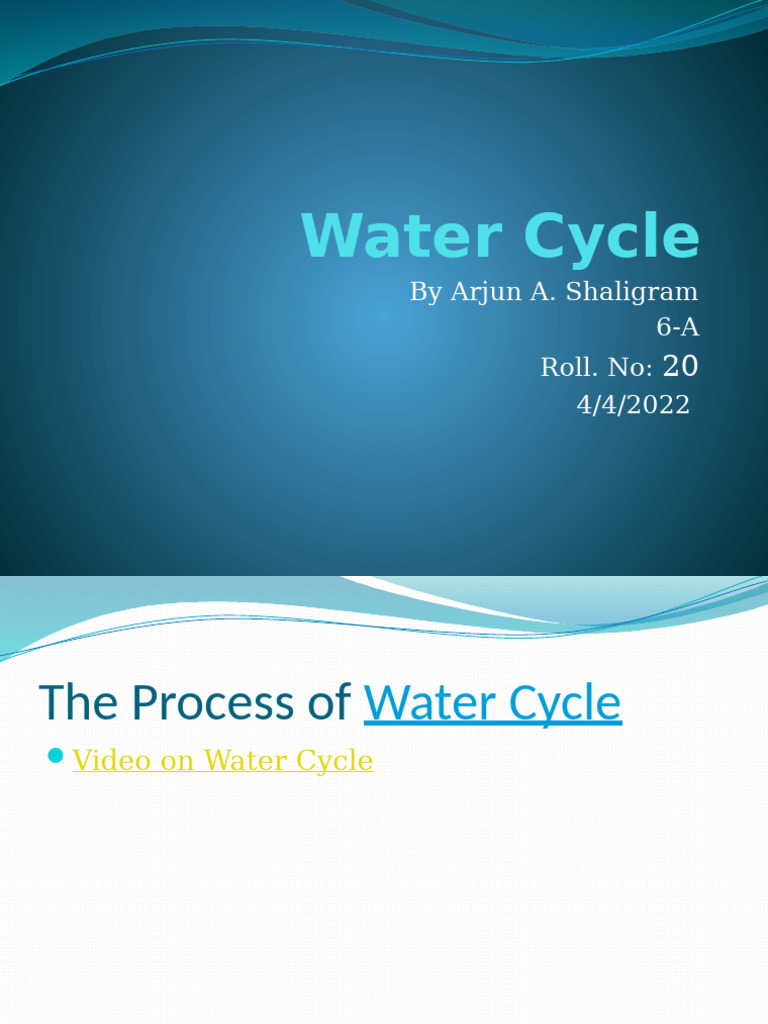 Water Cycle | PDF