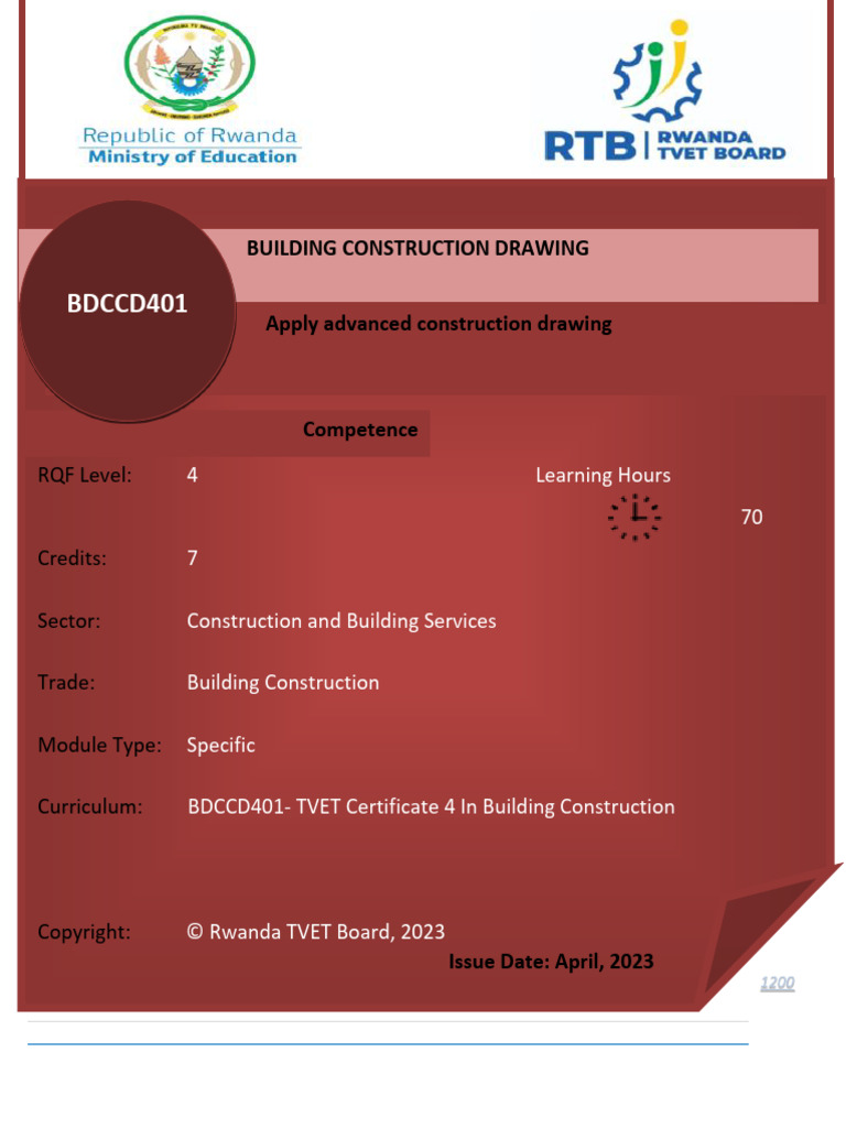 BDCCD401 Building Construction Drawing | PDF | Drawing | Vocational ...
