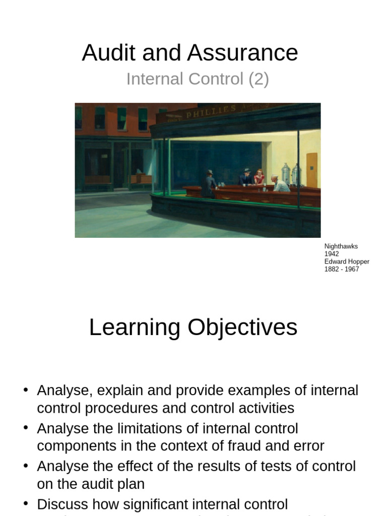4 Internal Control Part 2 | PDF | Internal Control | Audit