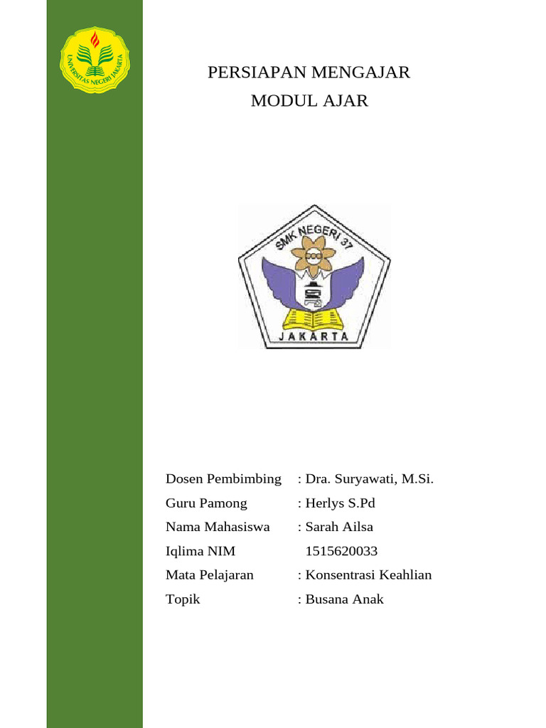 Modul Ajar Busana Ank | PDF