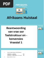 Afrikaanse Taalhulp Woordsoorte Stylfigure | PDF