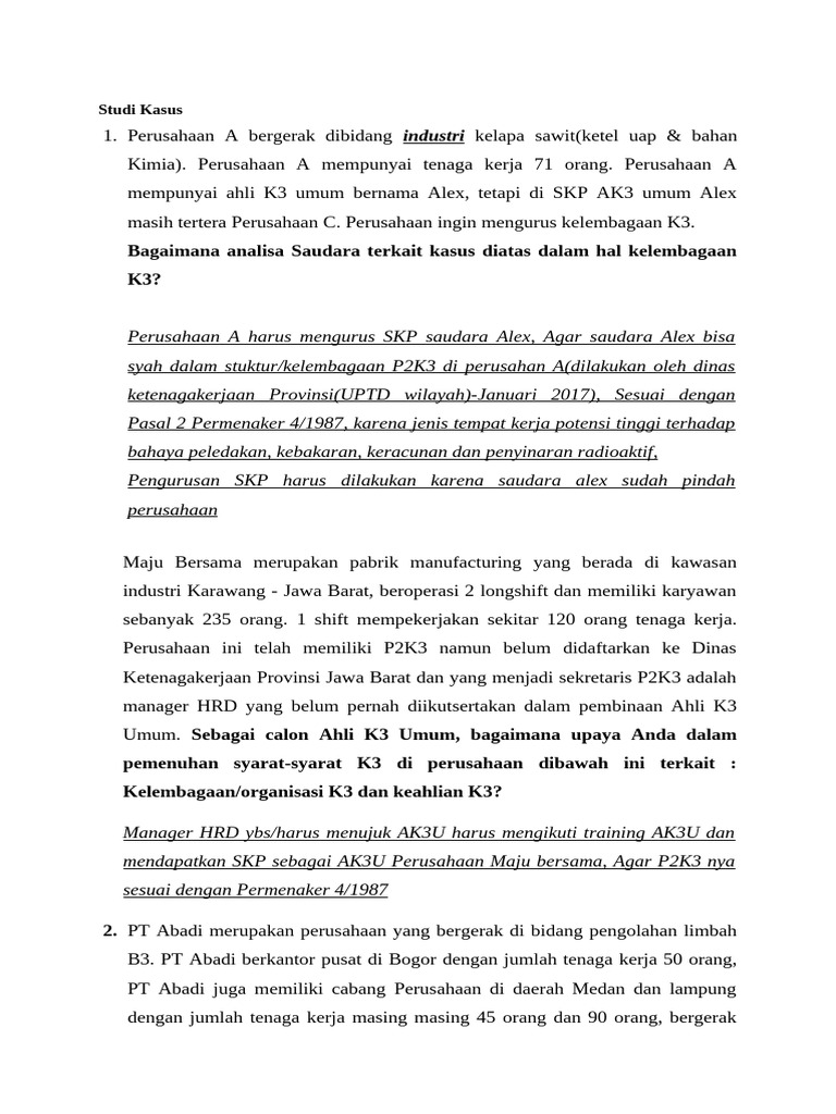 Studi Kasus Kelembagaan-Andri | PDF