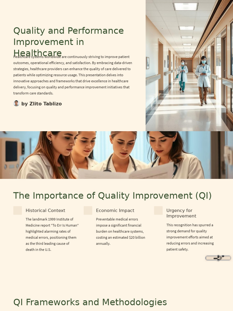 Quality and Performance Improvement in Healthcare | PDF | Health Care ...