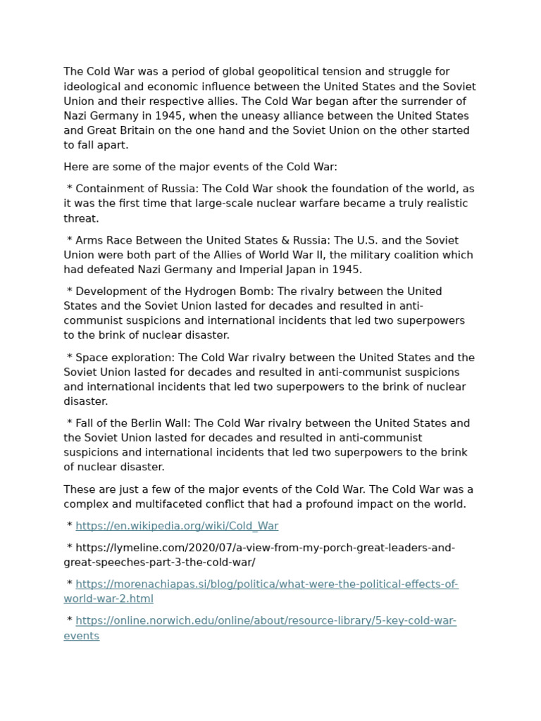 Cold War | PDF