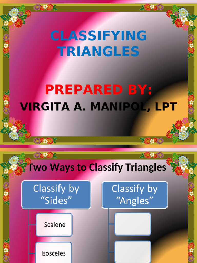 Classifying Triangles and Quadrilaterals | PDF | Triangle | Euclidean ...