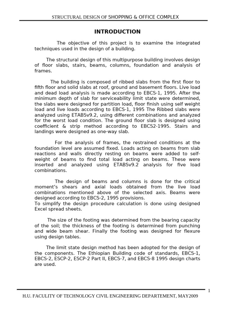 Structural Design of Shopping Complex | PDF | Beam (Structure) | Truss