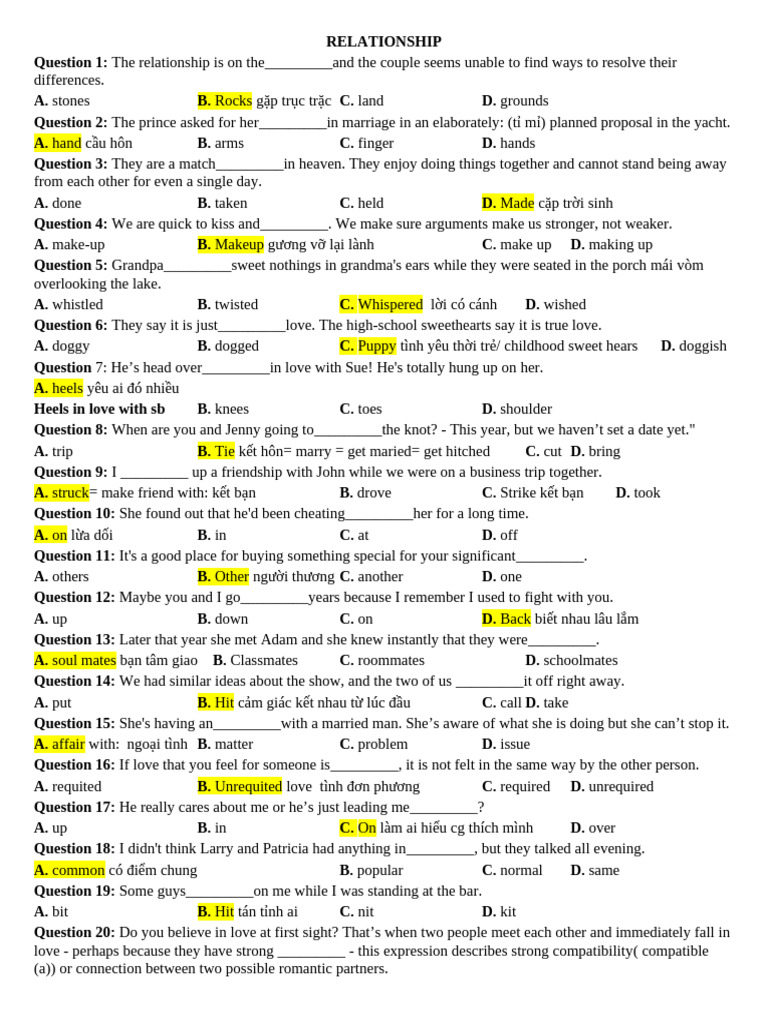 RELATIONSHIP 10th Sep 2021 | PDF