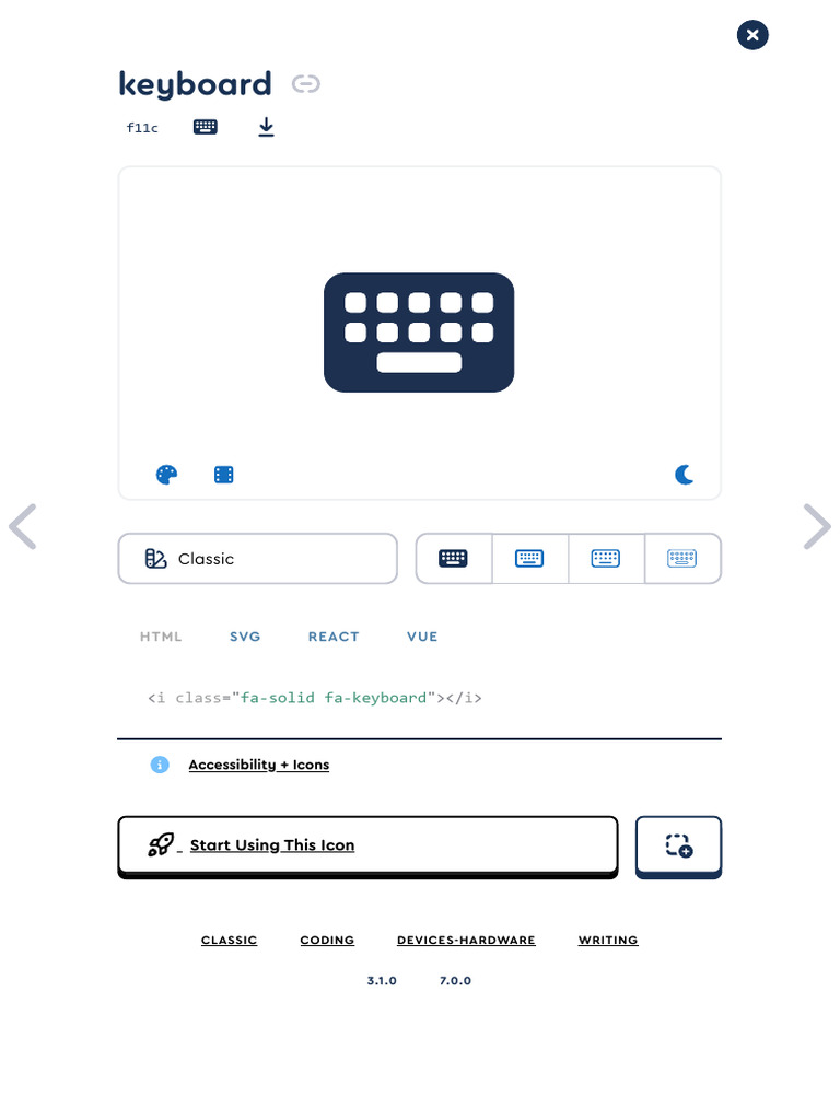 Font Awesome Keyboard Icon Guide | PDF