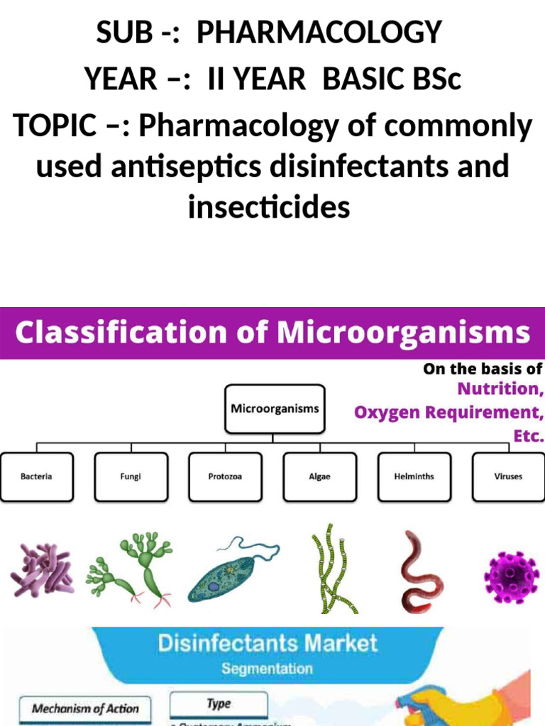Antiseptics and Disinfectants | PDF | Disinfectant | Antimicrobial