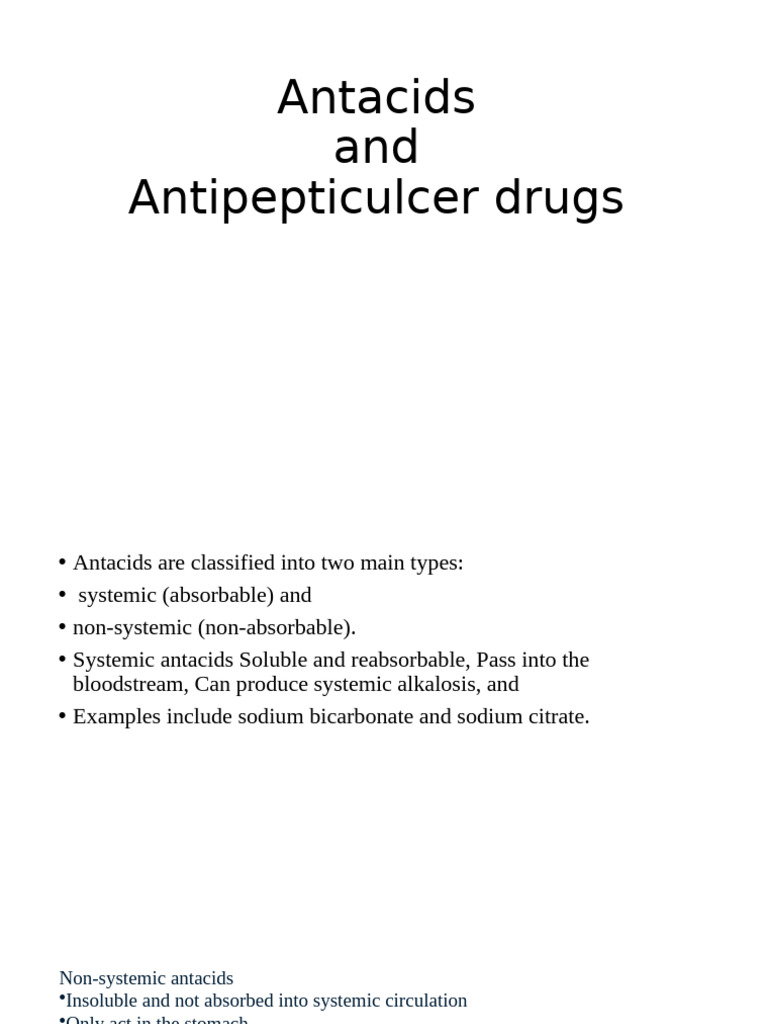 Antacid Types and Uses Explained | PDF