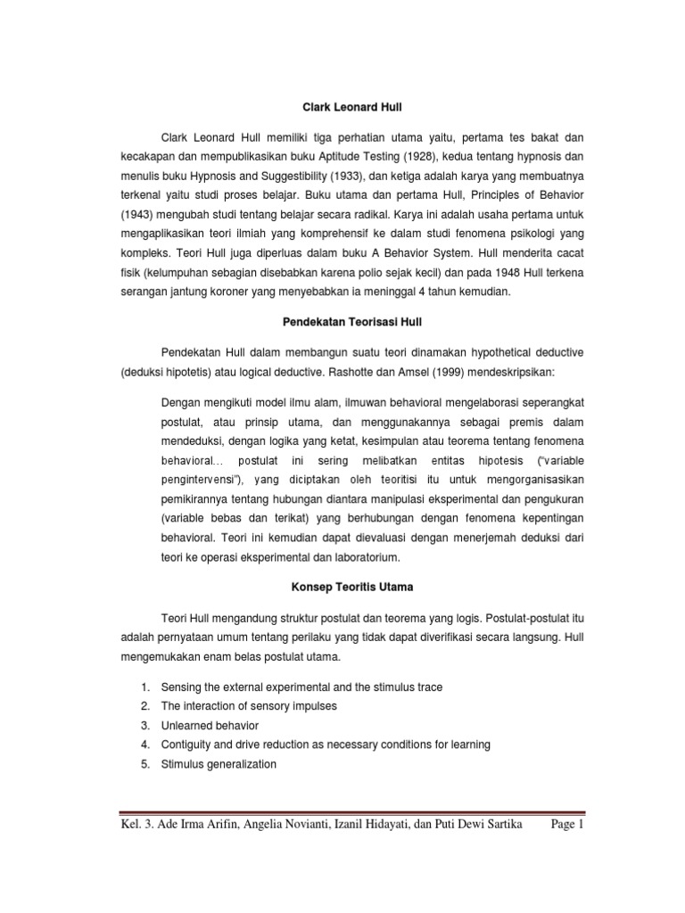 Clark Leonard Hull | PDF