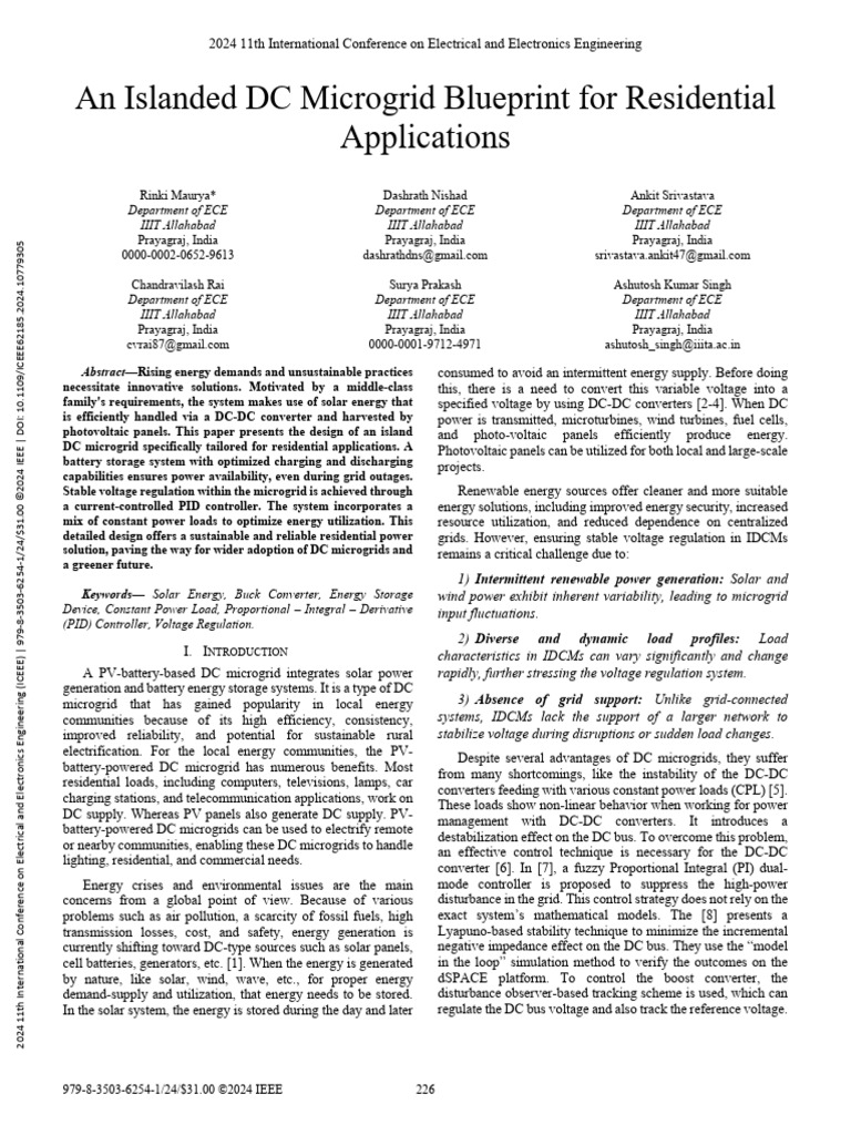 Residential DC Microgrid Design Blueprint | PDF | Distributed ...