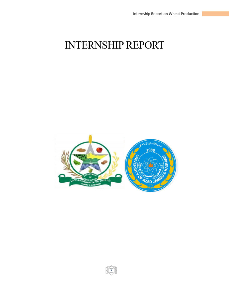 Internship report - Final | PDF | Agriculture | Wheat