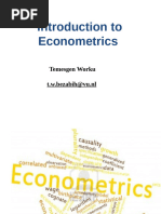 2022econometrics Chapter One by Habtamu | PDF | Econometrics | Statistics