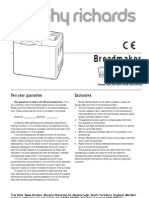 Morphy Richards Breadmaker Manual | PDF | Flour | Breads