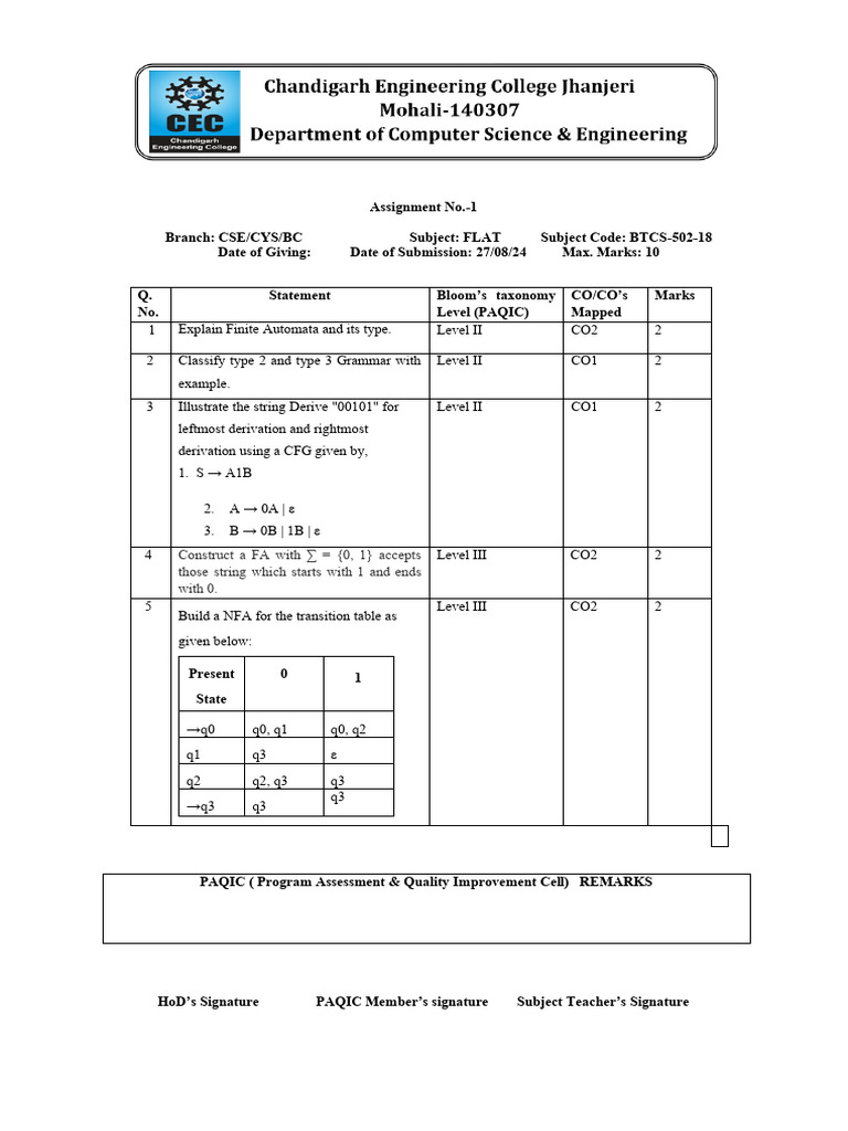 Sollution Assignment 1 | PDF | Syntax (Logic) | Formalism (Deductive)