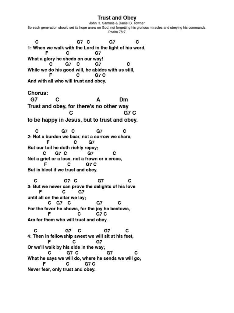 Trust and Obey | PDF