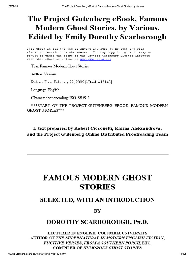Famous Modern Ghost Stories eBook | PDF | Ghosts