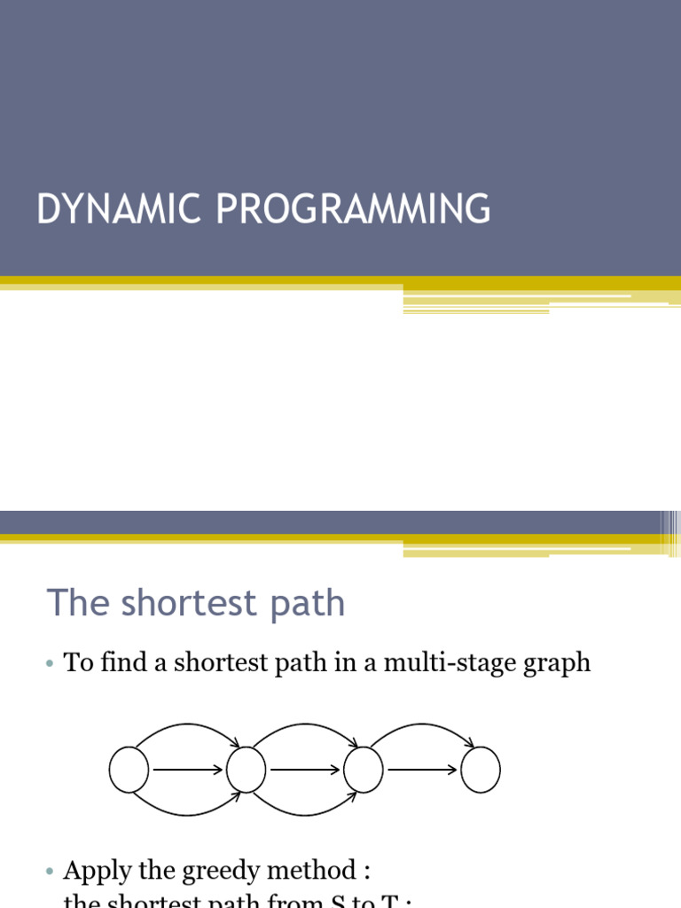 C10- Dynamic programming | PDF | Dynamic Programming | Applied Mathematics