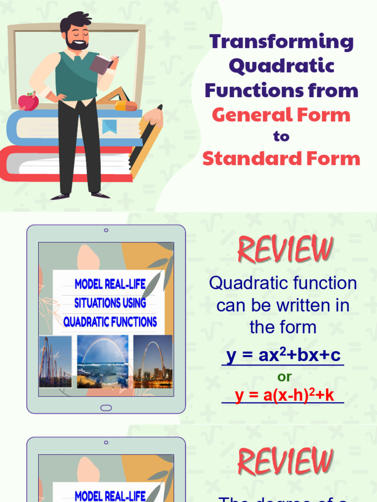 Vertex Form of Quadratic Functions | PDF | Discrete Mathematics ...