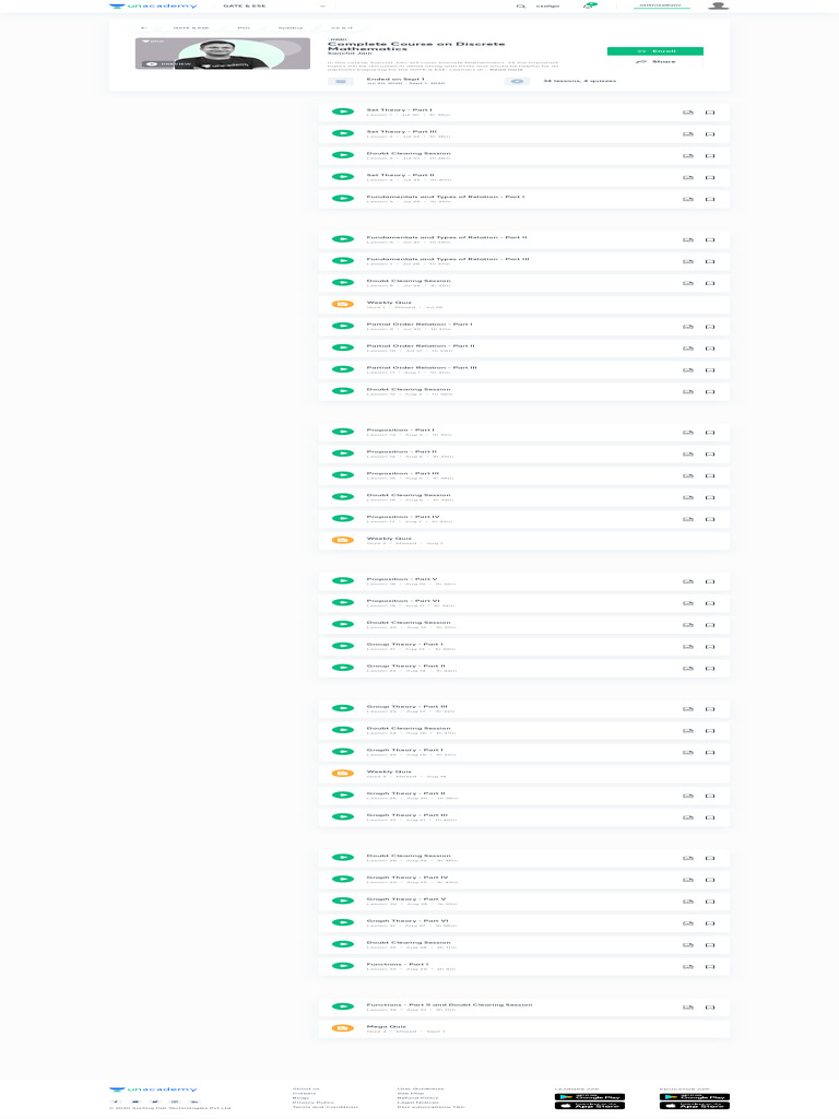 Complete Course On Discrete Mathematics | PDF | Mathematics