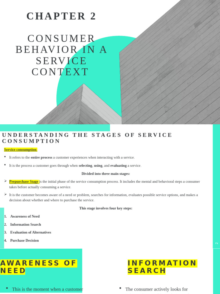 Stages of Service Consumption Process | PDF | Risk | Psychological Concepts