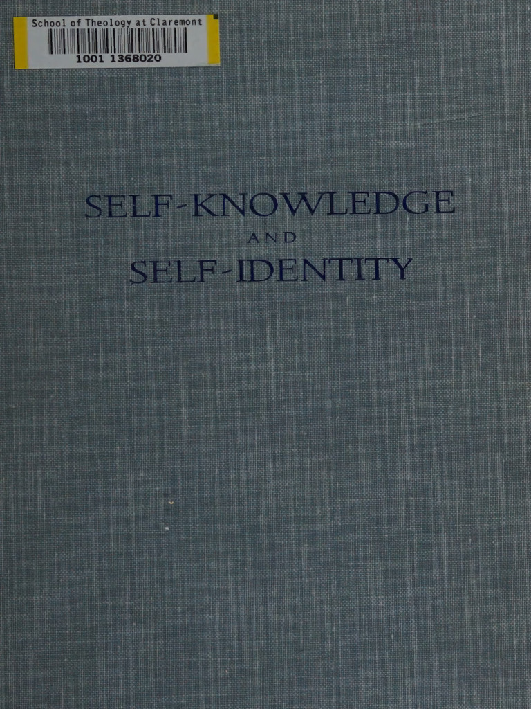 Self-Knowledge and Identity Philosophy | PDF | Truth | Existence