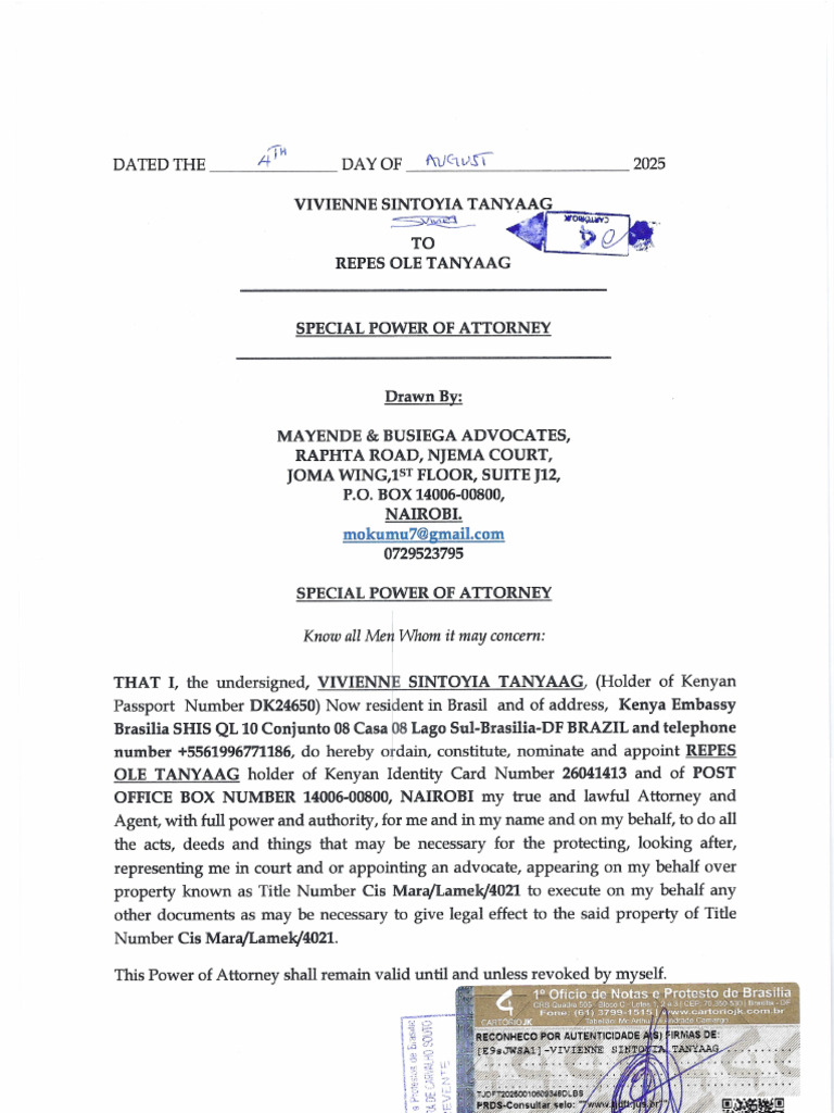 Notarized Power of Attorney | PDF