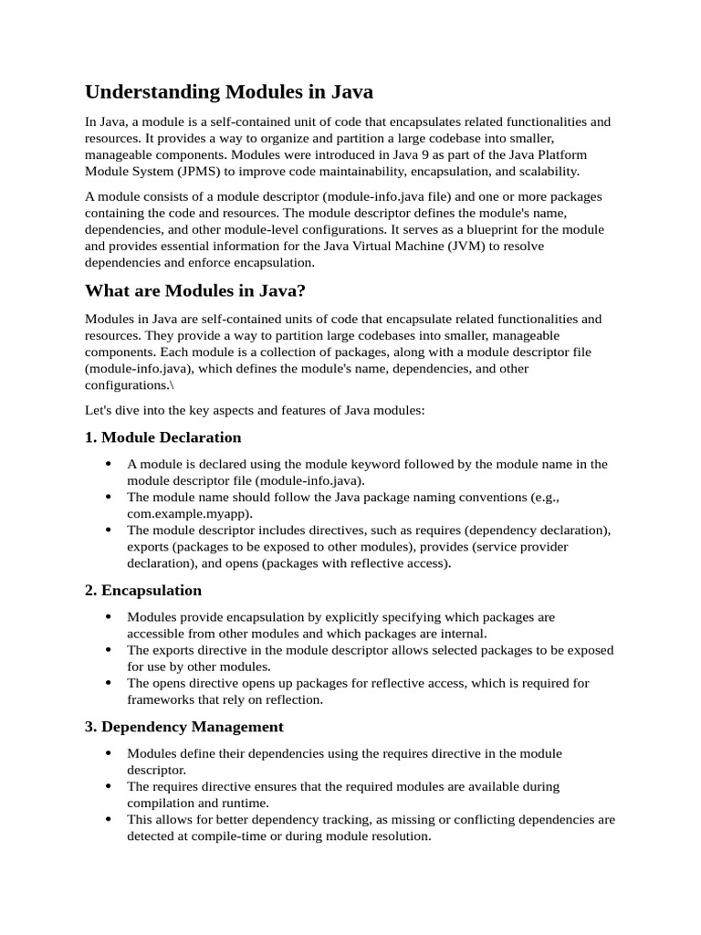 221 - Company Blog No Word Limit - Understanding Modules in Java | PDF | Modular Programming ...